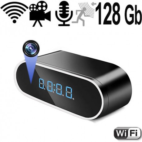 Spionkamera getarnt im Weckerfür diskrete Video-Aufnahmen mit Ton